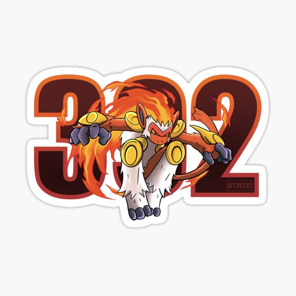 "Infernape 392" Sticker by Stacoron | Redbubble