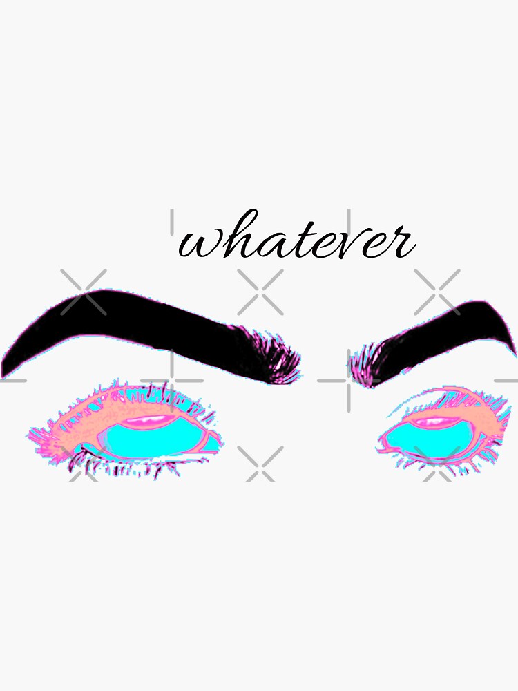 "neon pink and blue whatever" Sticker for Sale by alanaf1 | Redbubble