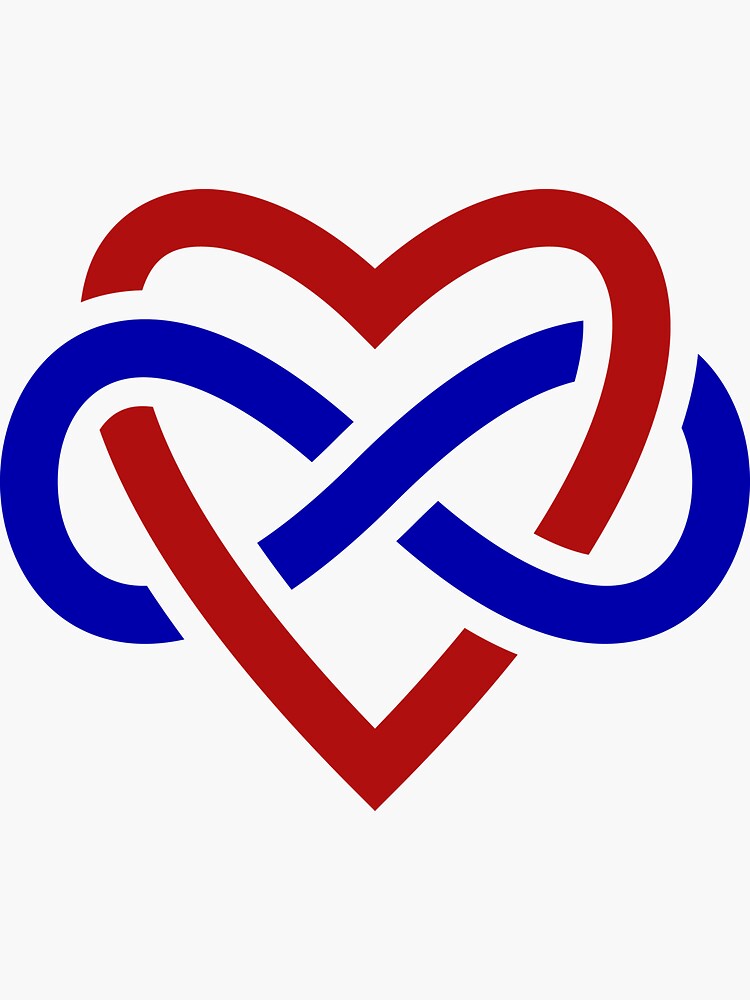 "Polyamory Infinity Heart Symbol" Sticker for Sale by ArgosDesigns ...
