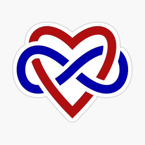 "Polyamory Infinity Heart Symbol" Sticker for Sale by ArgosDesigns ...
