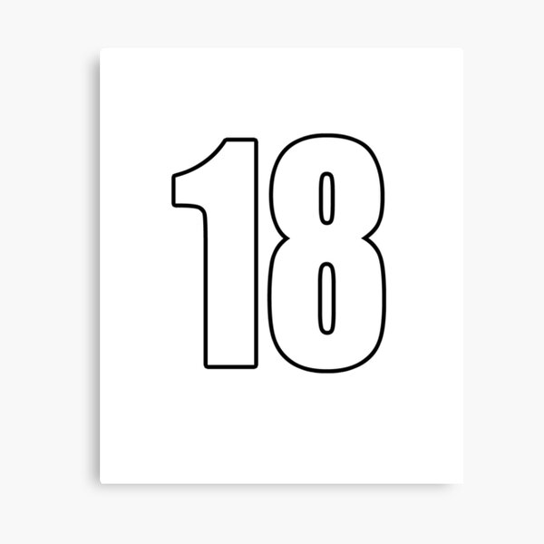 Lienzo «18 número dieciocho camiseta número balón de fútbol» de ...