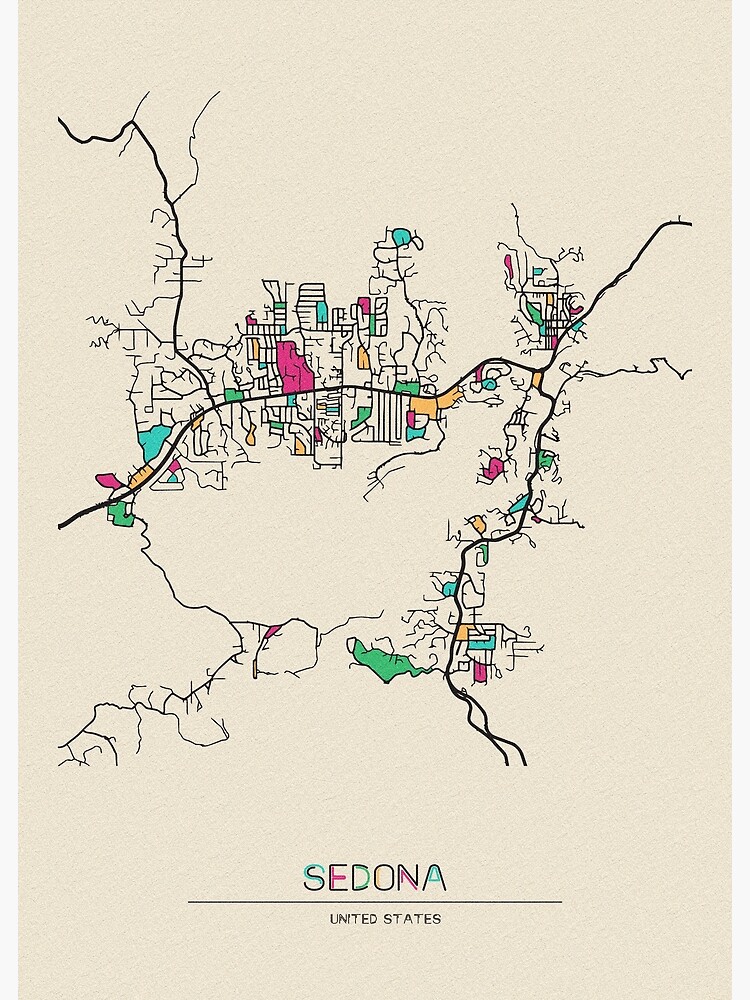 "Sedona, Arizona Street Map" Poster for Sale by geekmywall | Redbubble