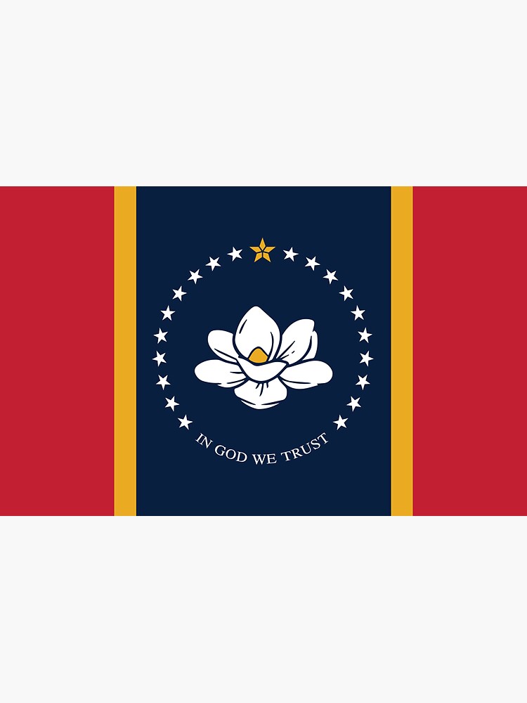 "Flag of Mississippi - Magnolia Flag" Sticker for Sale by ArgosDesigns ...