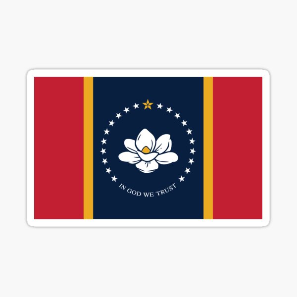"Flag of Mississippi - Magnolia Flag" Sticker for Sale by ArgosDesigns ...
