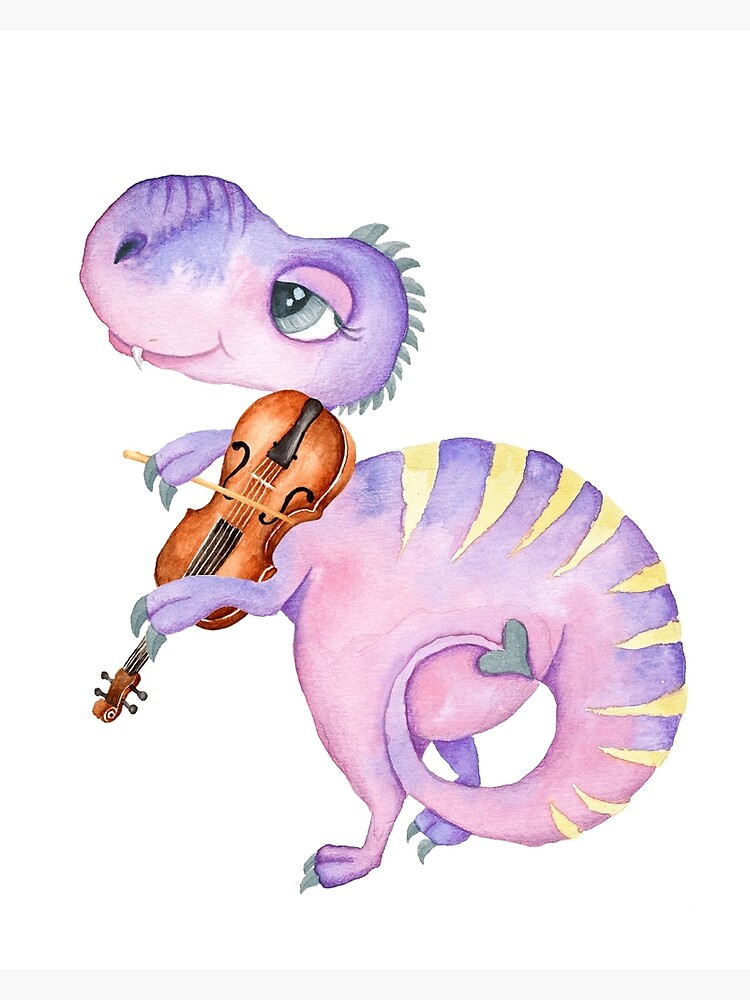 "Violin Player Dinosaur - The Dino Violinist" Photographic Print for ...