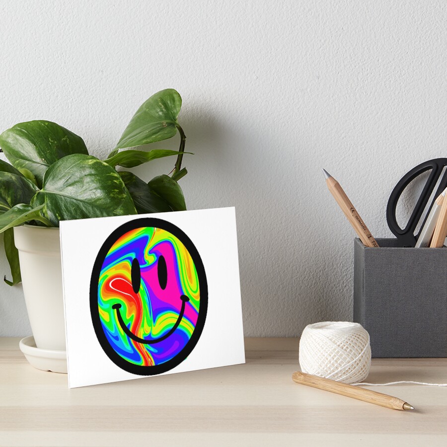 "Rainbow Smiley Face" Art Board Print for Sale by jocielev9 | Redbubble