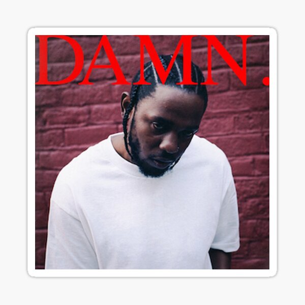 "Damn." Sticker for Sale by TheDavisShop | Redbubble