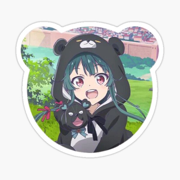 "Kuma Kuma Kuma Bear 1 Green" Sticker by Hakucat | Redbubble