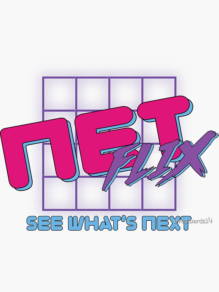 "Vintage Netflix Logo" Sticker by evedwards14 | Redbubble