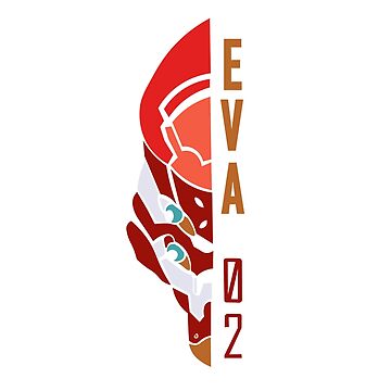 "Evangelion unit 02" Sticker for Sale by Tigeraptor | Redbubble