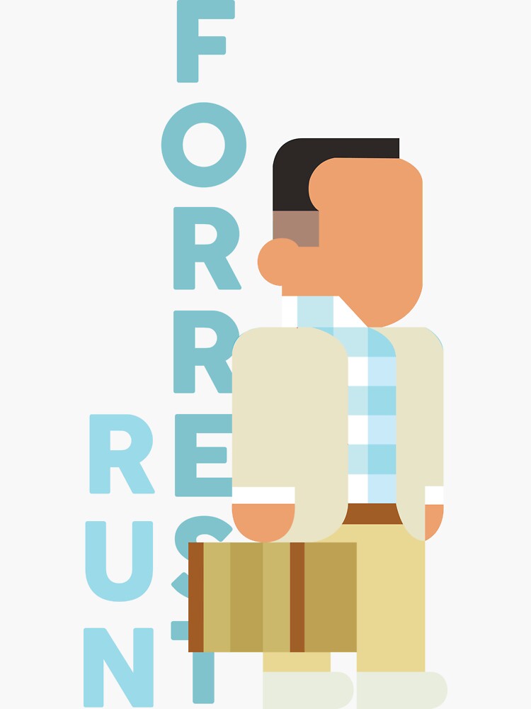 "Run Forrest" Sticker for Sale by Nostalgia88 | Redbubble