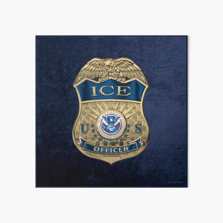 "U.S. Immigration and Customs Enforcement - ICE Officer Badge over Blue ...