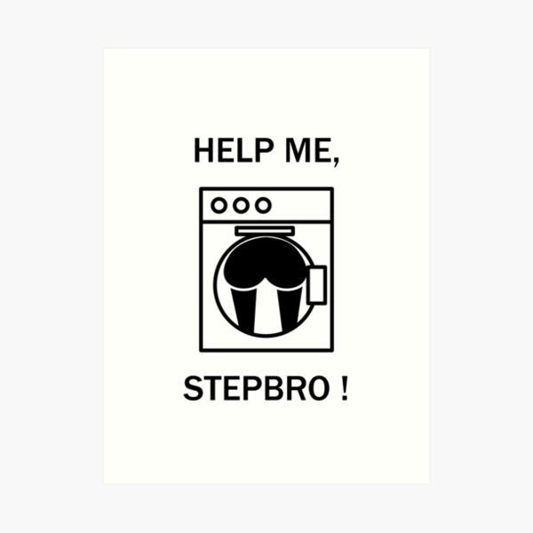 "Help me, STEPBRO! Stuck in wasching machine MEME" Art Print for Sale ...