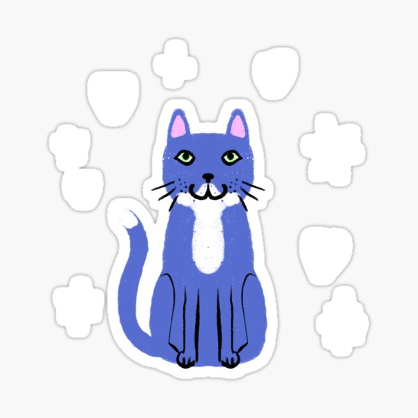 "Purple Cat" Sticker for Sale by Rosemaryart | Redbubble