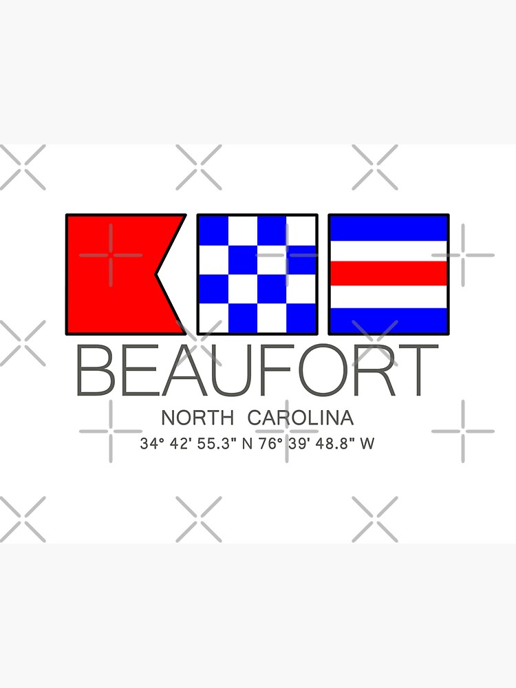 "BEAUFORT North Carolina Nautical Flag Art " Sticker for Sale by ...