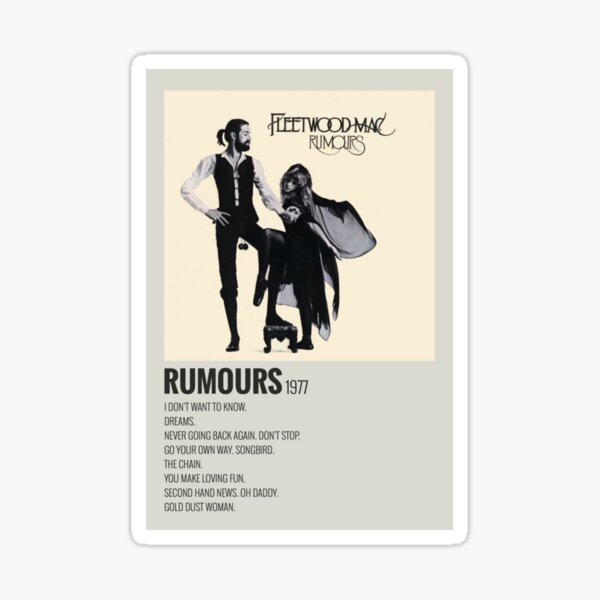 "rumours album" Sticker for Sale by Jennx17 | Redbubble