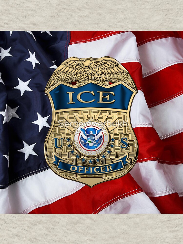 "U.S. Immigration and Customs Enforcement - ICE Officer Badge over ...