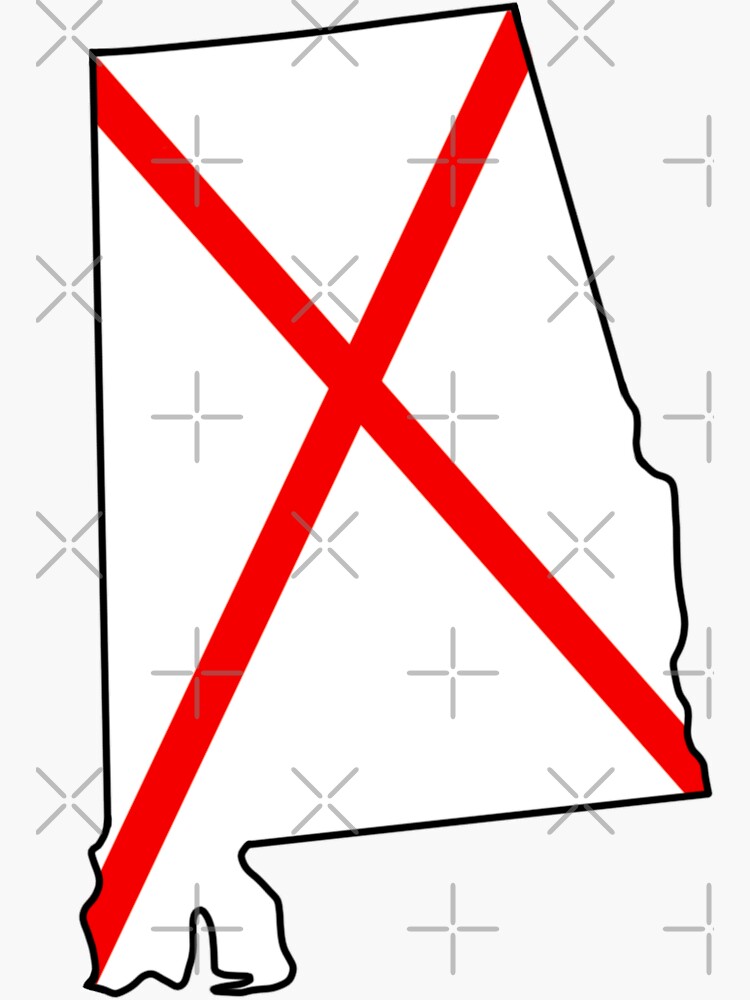 "Alabama State Flag" Sticker by belleramsey | Redbubble