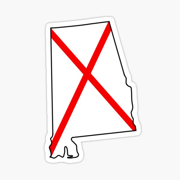 "Alabama State Flag" Sticker by belleramsey | Redbubble