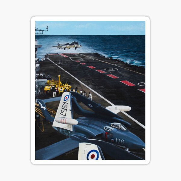 "Sea Vixens - HMS Eagle Royal Navy Aircraft Carrier" Sticker by ...