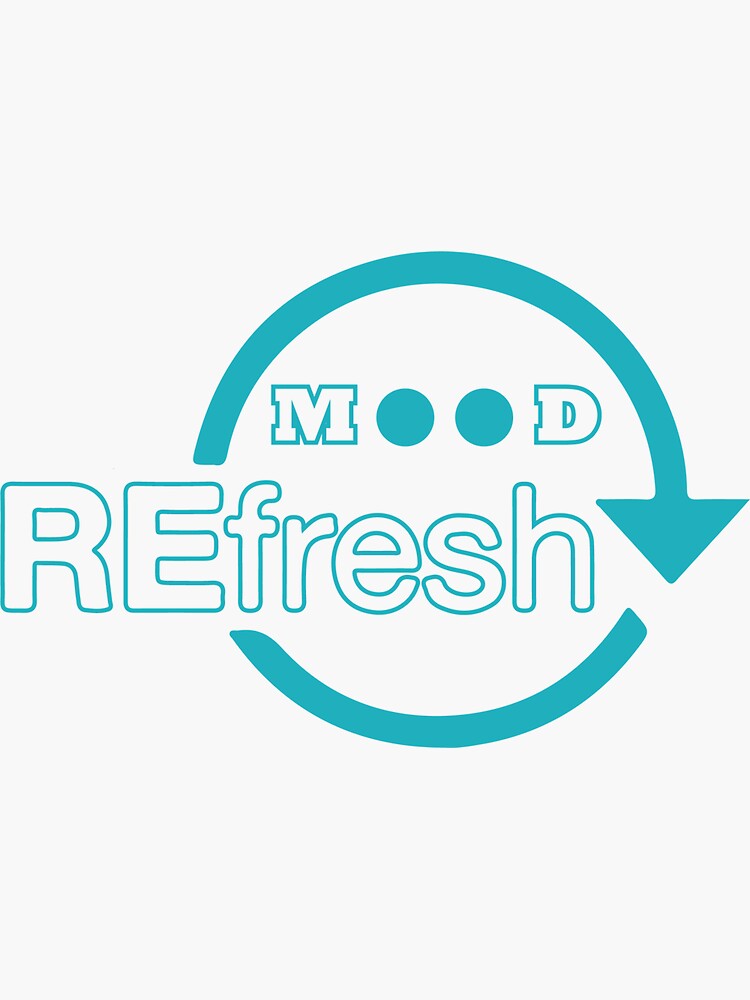 "refresh mood" Sticker by DoctorDesign99 | Redbubble
