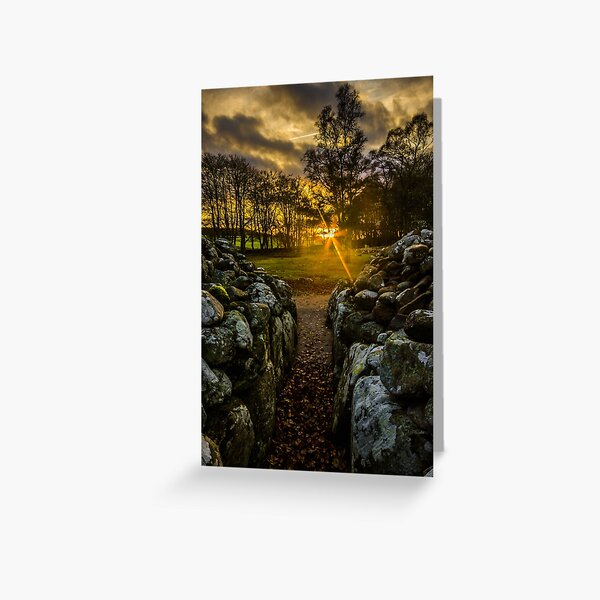 "Winter Solstice Sunset, Clava Cairns" Greeting Card for Sale by ...