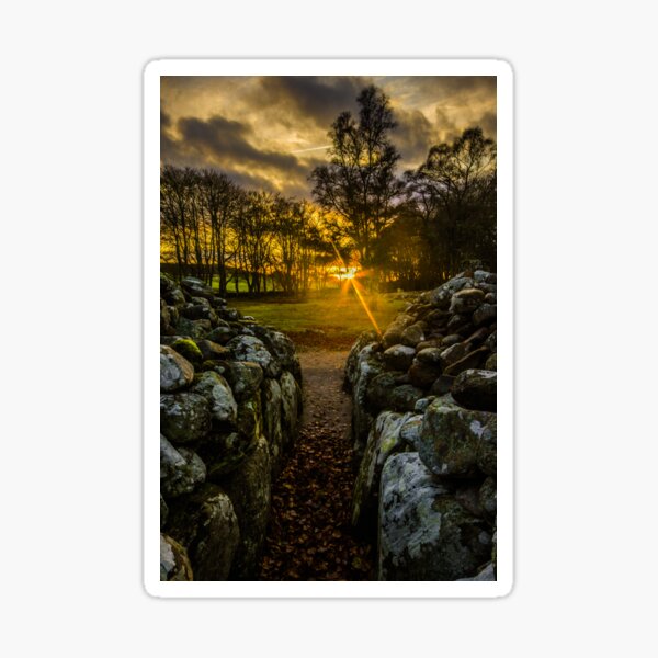 "Winter Solstice Sunset, Clava Cairns" Sticker for Sale by ...