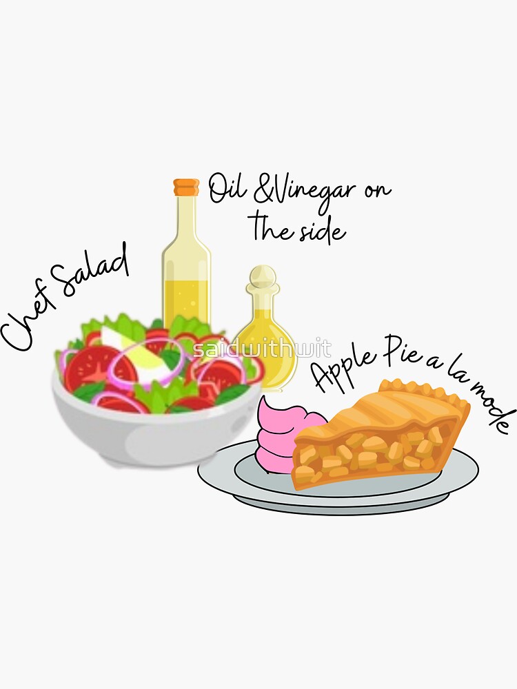 "When Harry met Sally/Chef Salad" Sticker for Sale by saidwithwit ...