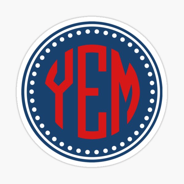 "YEM Monogram " Sticker by Sleepygirl2010 | Redbubble