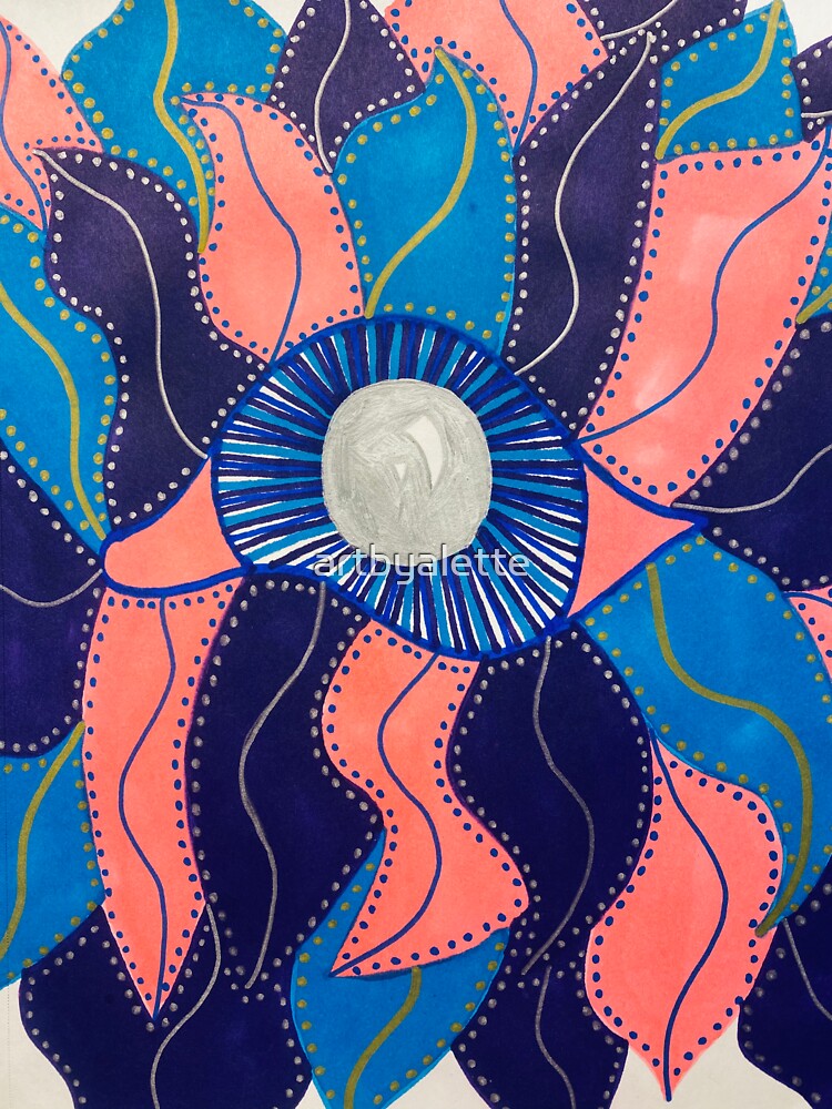 "Trippy Eye Flower" Sticker for Sale by artbyalette | Redbubble