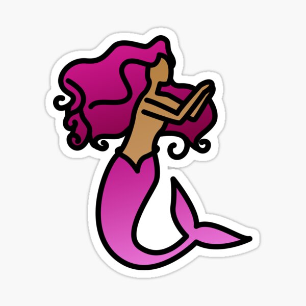 "Pink Mermaid" Sticker for Sale by TheHobbyGirl | Redbubble