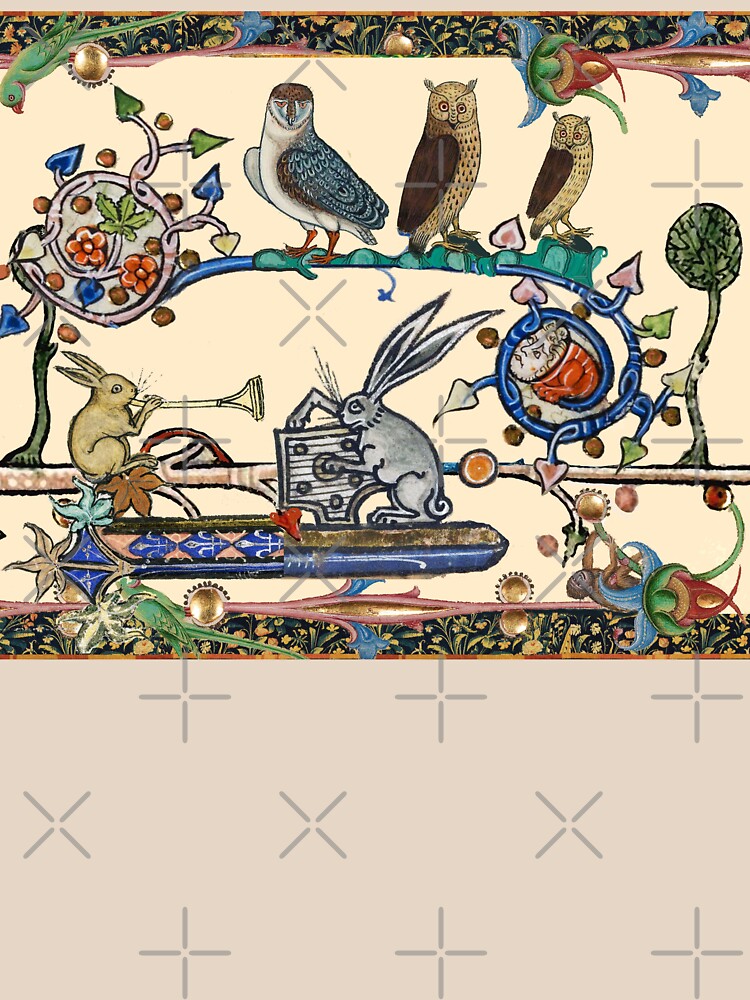 "WEIRD MEDIEVAL BESTIARY MAKING MUSIC, Three Owls And Concert of ...