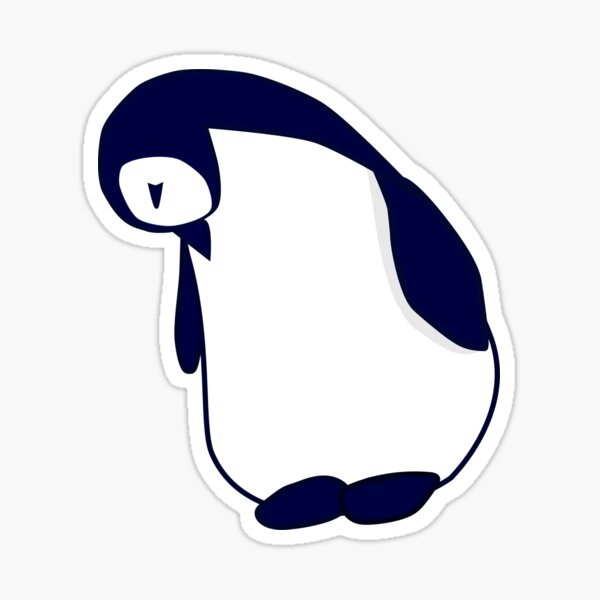 "Tired Sleeping Penguin cartoon" Sticker for Sale by Col-Perspective ...