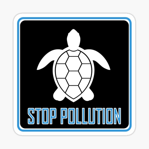 "Stop Pollution" Sticker for Sale by lazerwhirl | Redbubble