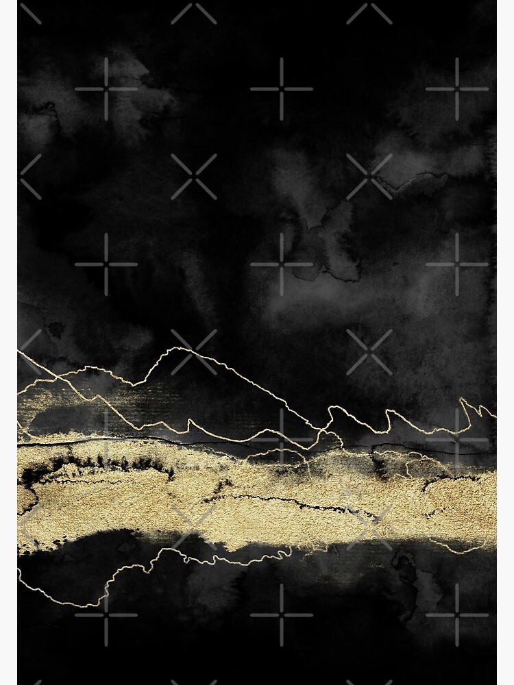 "Black gold watercolor texture luxury" Poster by Akazox | Redbubble