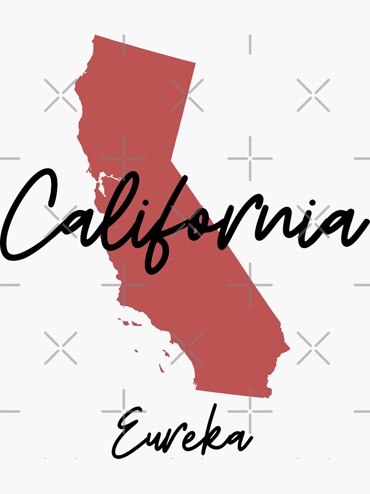 "California State Motto Eureka" Sticker by Drs645 | Redbubble