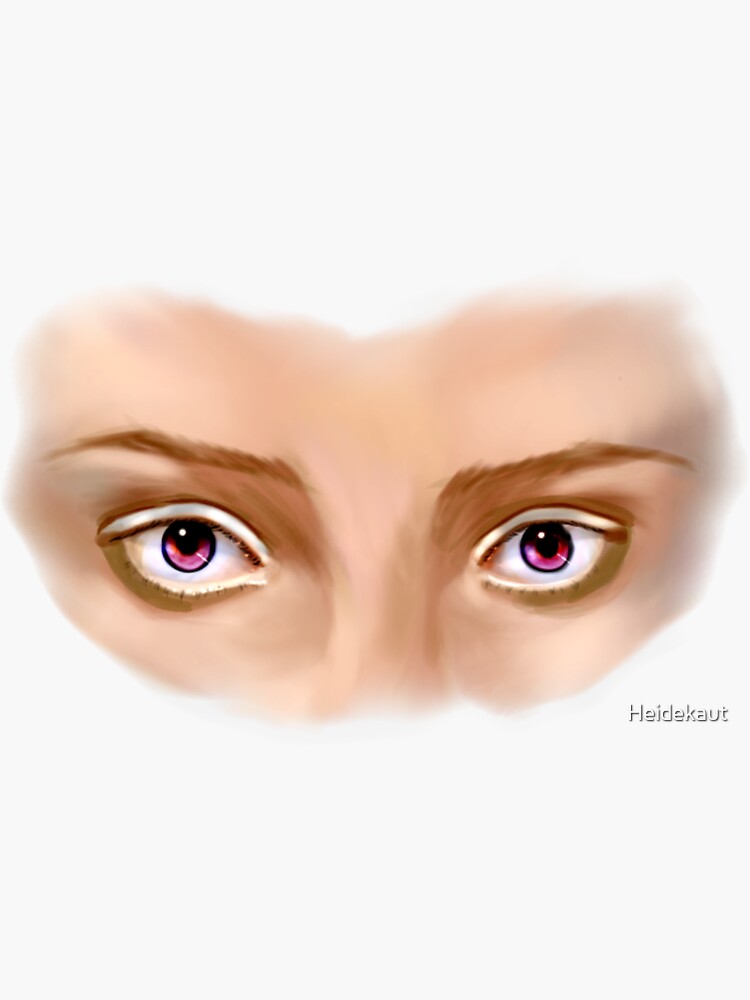 "Realistic Half Face Art" Sticker for Sale by Heidekaut | Redbubble