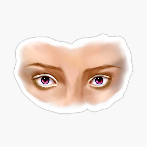 "Realistic Half Face Art" Sticker for Sale by Heidekaut | Redbubble