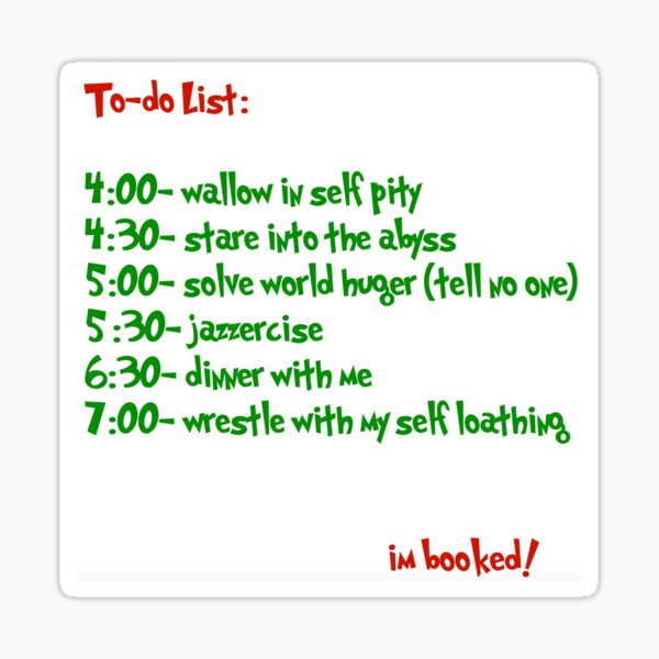 "THE GRINCH to-do list" Sticker for Sale by spencersugar13 | Redbubble