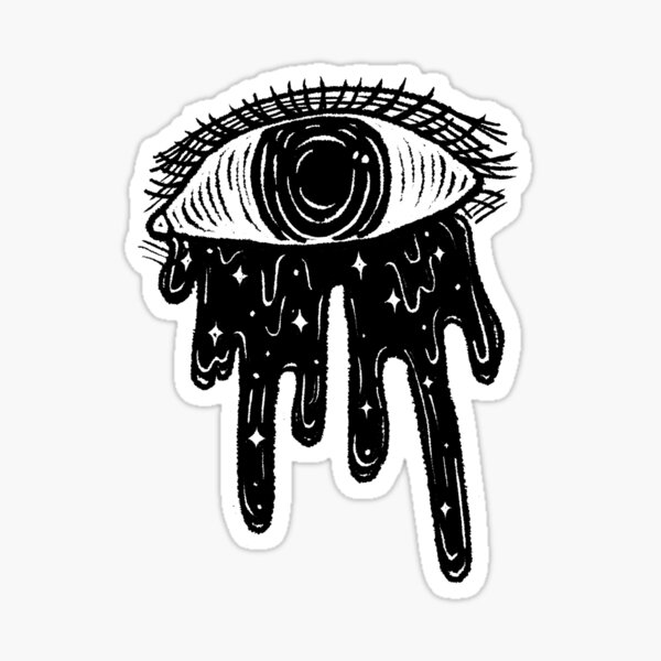 "The Beauty of Crying Line Art" Sticker for Sale by ChasingWaters ...
