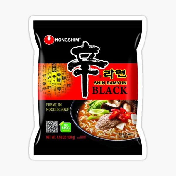 Craft Supplies & Tools Shin Black Ramen Sticker- asian snacks sticker ...