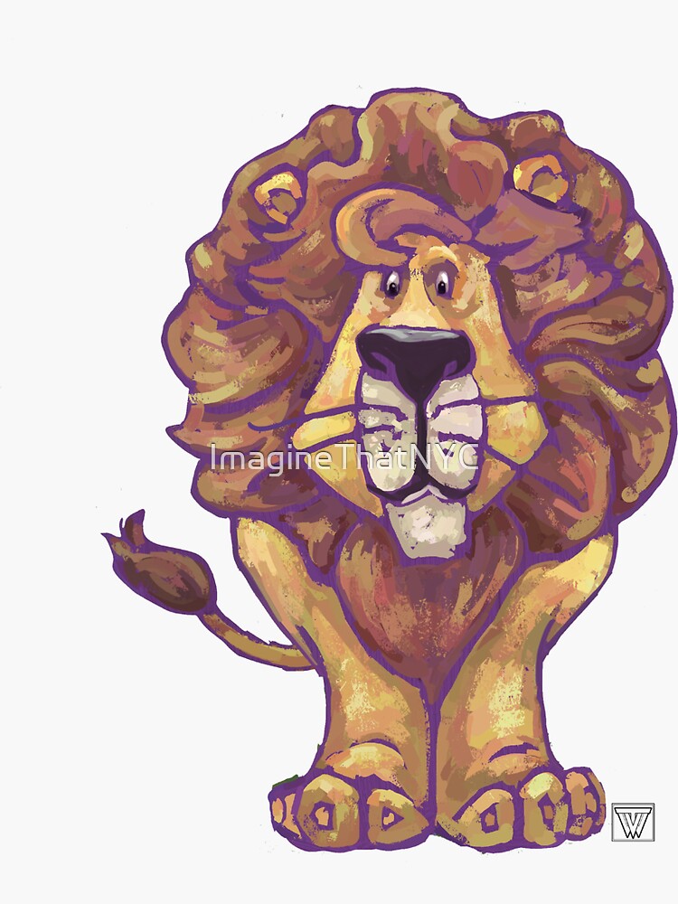 "Animal Parade Lion Silhouette" Sticker by ImagineThatNYC | Redbubble