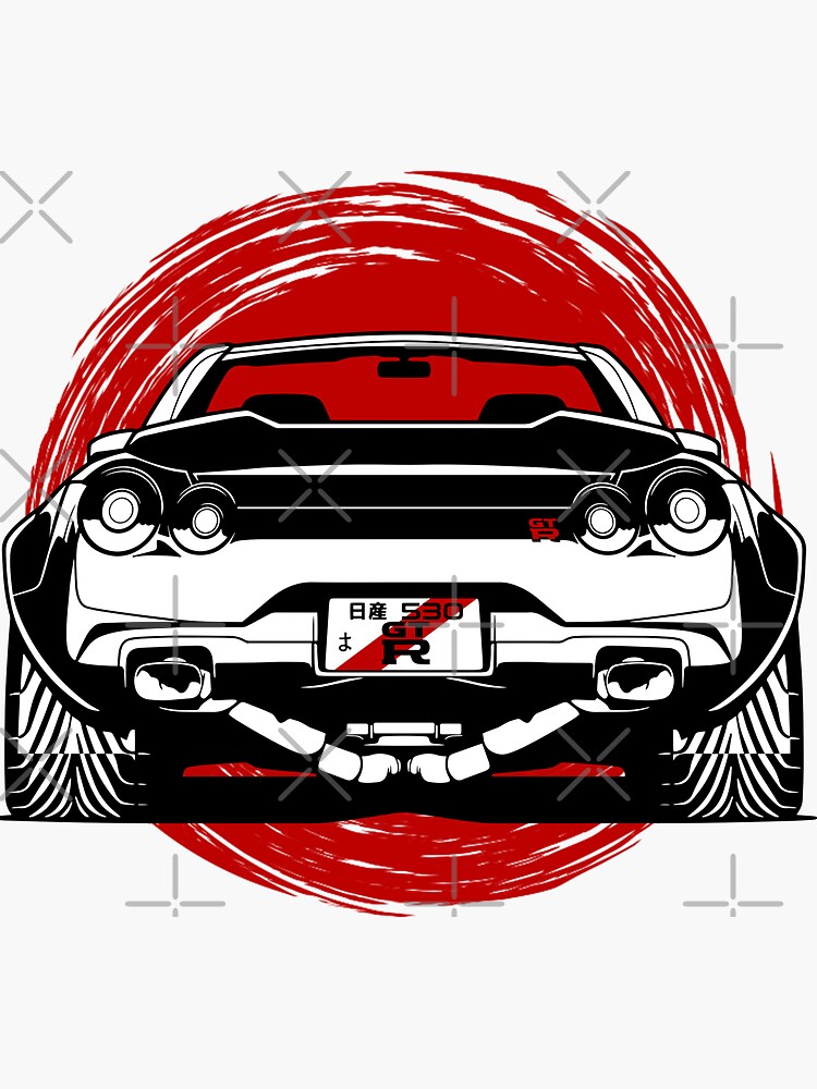"gtr r35 tuning back view" Sticker for Sale by 1991ahmed1991 | Redbubble