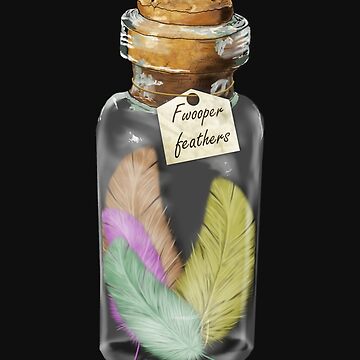 "Fwooper feathers *ethically sourced*" Sticker for Sale by drawnexplore ...