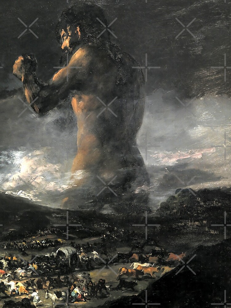 "The Colossus(The Giant; El Coloso)-Francisco Goya" Drawstring Bag for ...