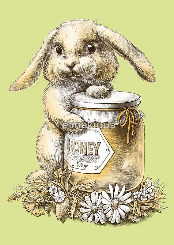 "Honey Bunny (two color)" by elinakious | Redbubble
