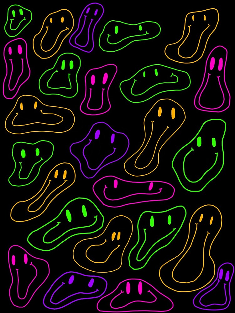 "Deformed Smiley Faces" Sticker by maddierita | Redbubble