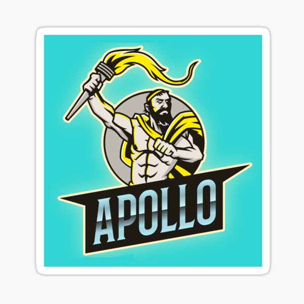 "Apollo Blue Ancient Greek God" Sticker for Sale by VaniniLuxury ...