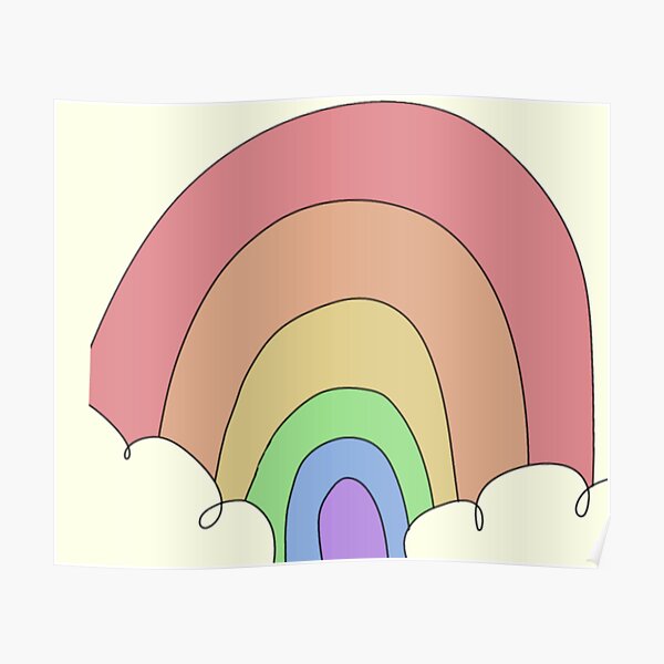 "Happy Colorful Rainbow" Poster by DGaccessories | Redbubble