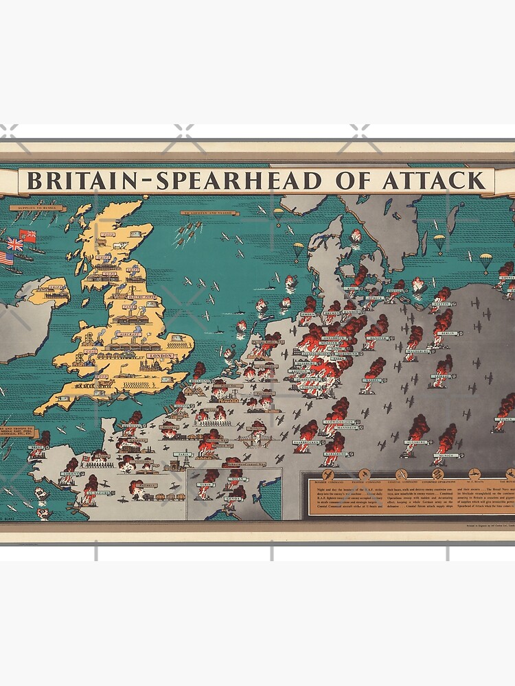 "Vintage WW2 British Military Map 1944" Throw Blanket for Sale by kiee ...